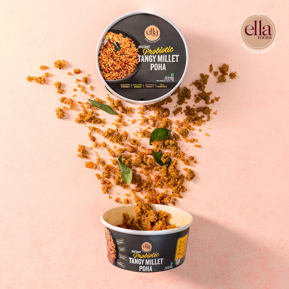 Ella Foods | Low Sodium, Probiotic Millet Ready to Eat Poha