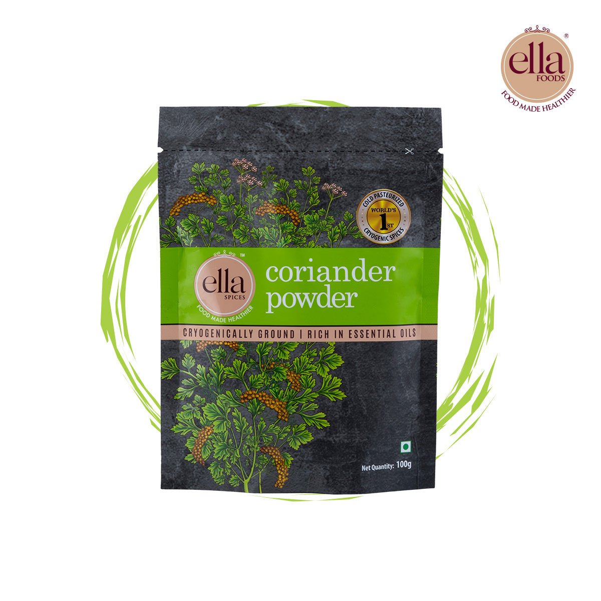 Ella Foods | 99% Microbial Free Coriander Powder, Dhaniya Powder
