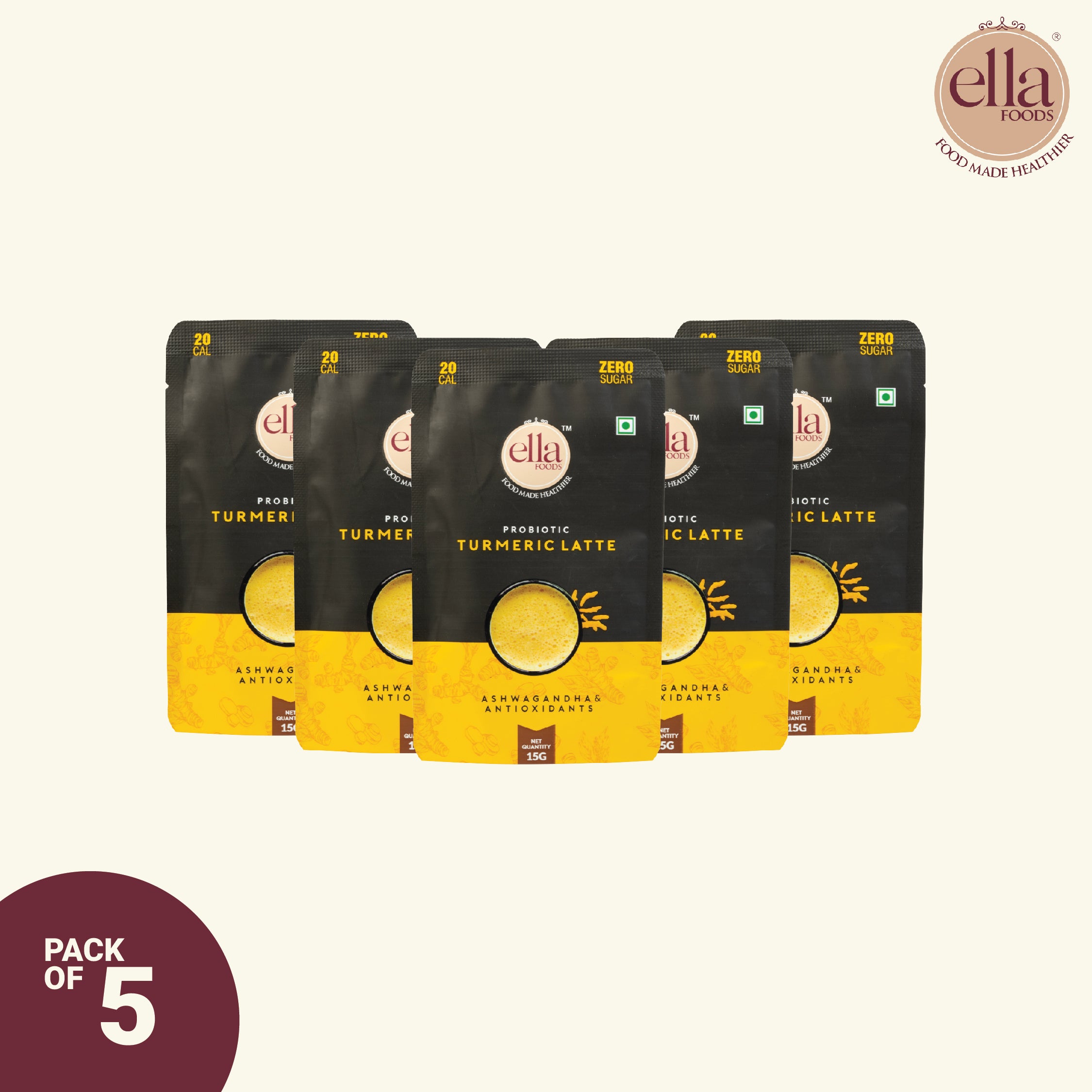 Ella Foods - Turmeric Latte (15 gram) Trial Pack of 5